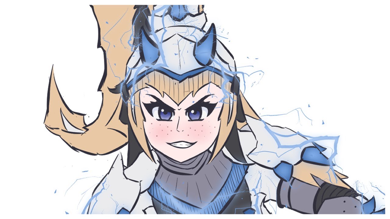 Speeddrawing | Ivory Lagiacrus Armor + Dual Blades! ⚡ - YouTube