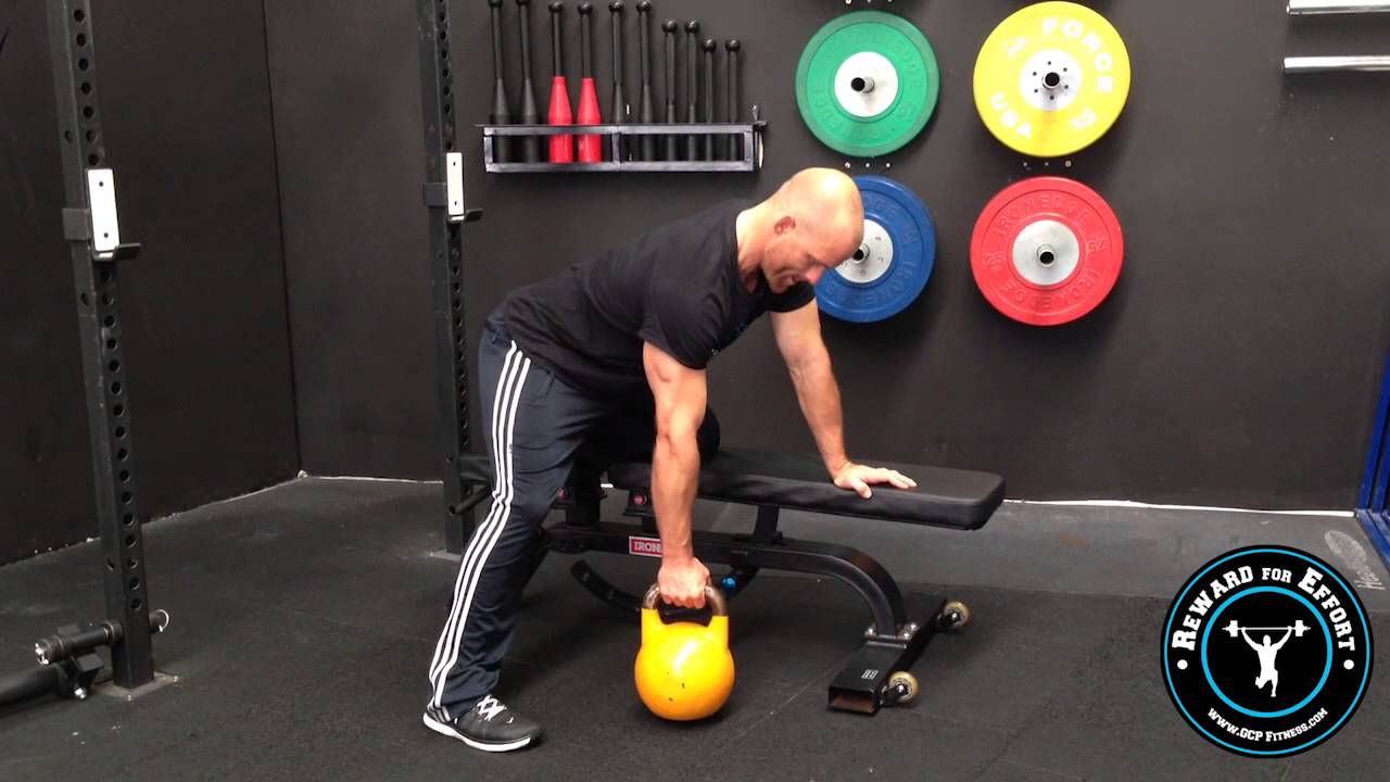 KB One Arm Bench Row - YouTube
