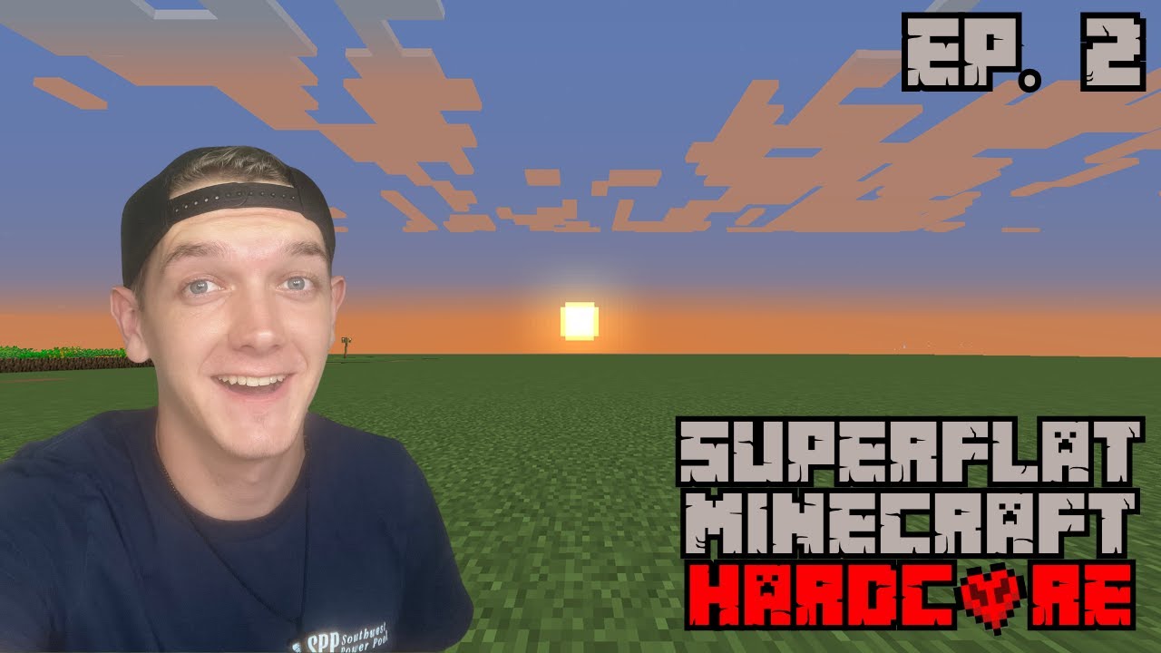 Time to begin the mega base! | Minecraft Hardcore Superflat Survival EP 2. - YouTube