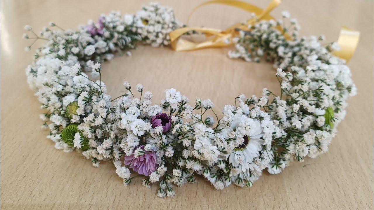 how to make fresh flowers Tiara @smflora - YouTube