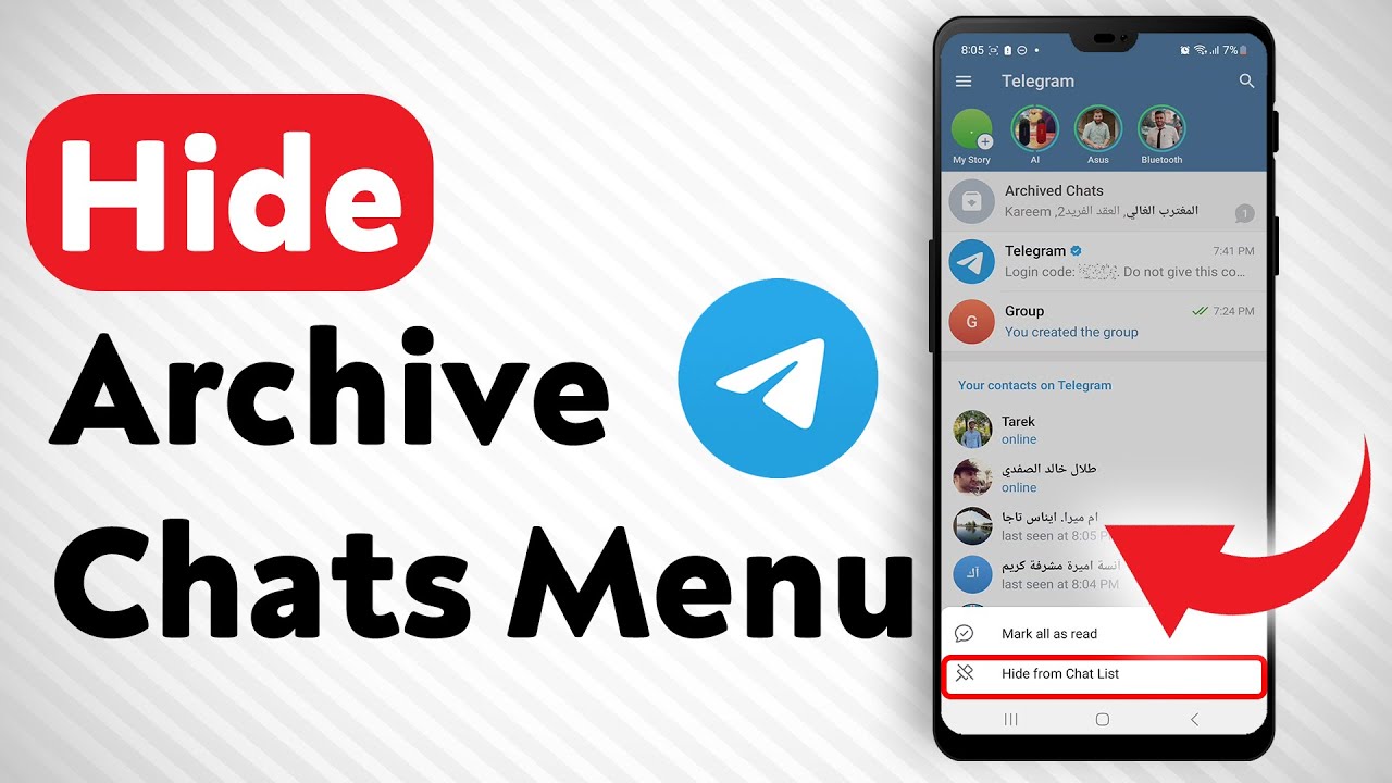 How To Hide You Archived Chats Menu in Telegram - Full Guide - YouTube