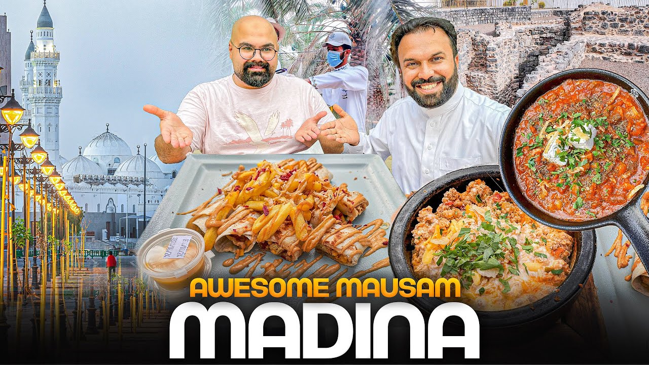 Awesome Weather in Madina 🇸🇦 Delicious Street Food in Beautiful Garden ...