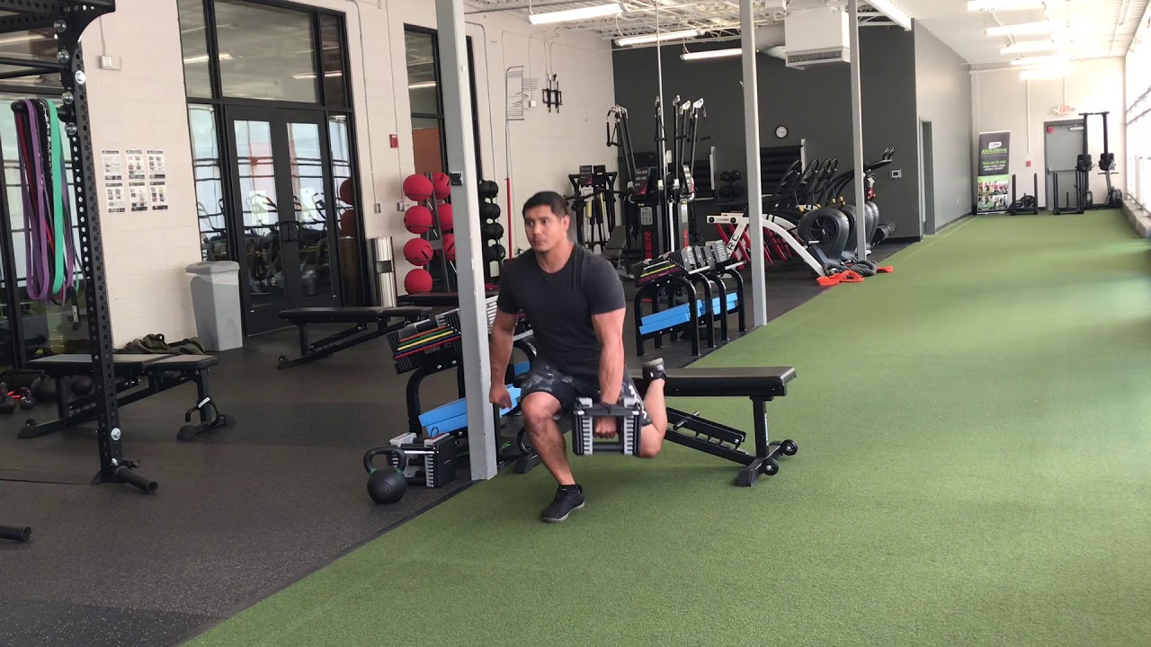 Contralateral Rear Foot Elevated Split Squat - YouTube