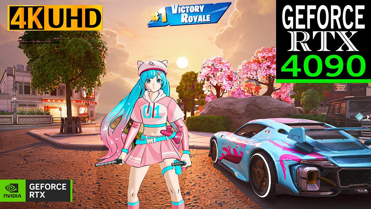 Fortnite Godzilla Update + Neko Hatsune Miku Skin Gameplay | RTX 4090 ...