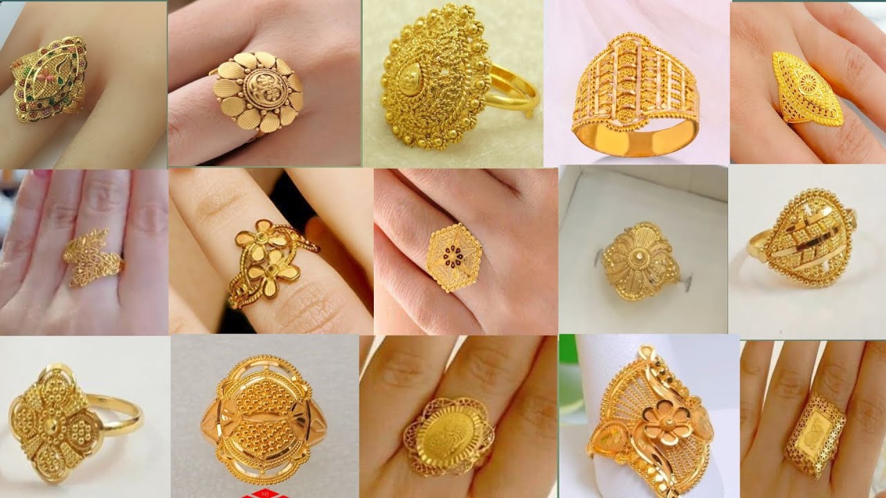 New trendy gold rings design #beautiful&stylish ring design for girls ...
