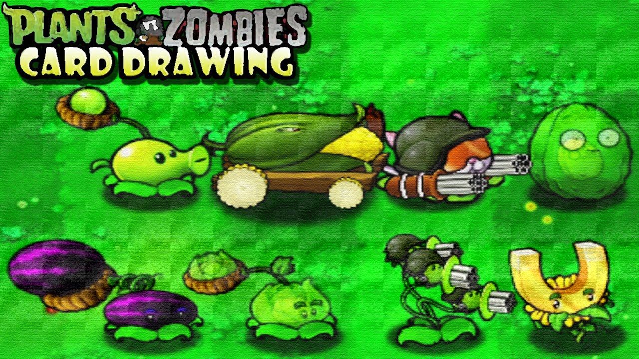 Plants Vs Zombies Card Drawing V 1.30 Widescreen | Gameplay Level 4-1 ...