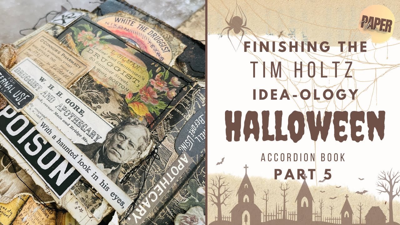 Finishing The Tim Holtz Halloween Accordion Book With Full Flipthrough ...