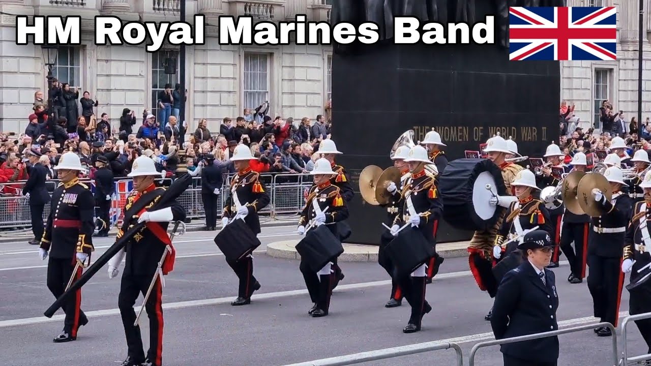 The Bands of "HM Royal Marines" at Queen's Funeral - YouTube
