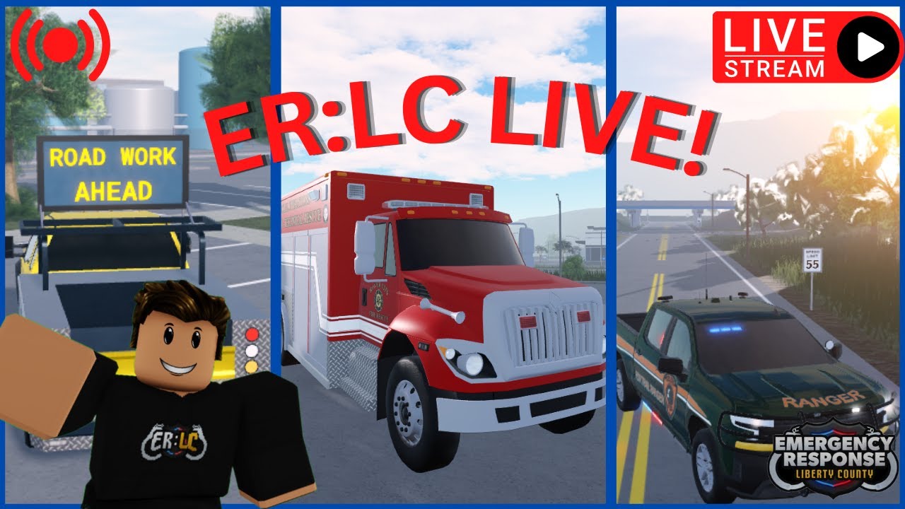 Playing ER:LC LIVE! Roleplays, MAJOR CALLS and MORE with viewers! (ER ...