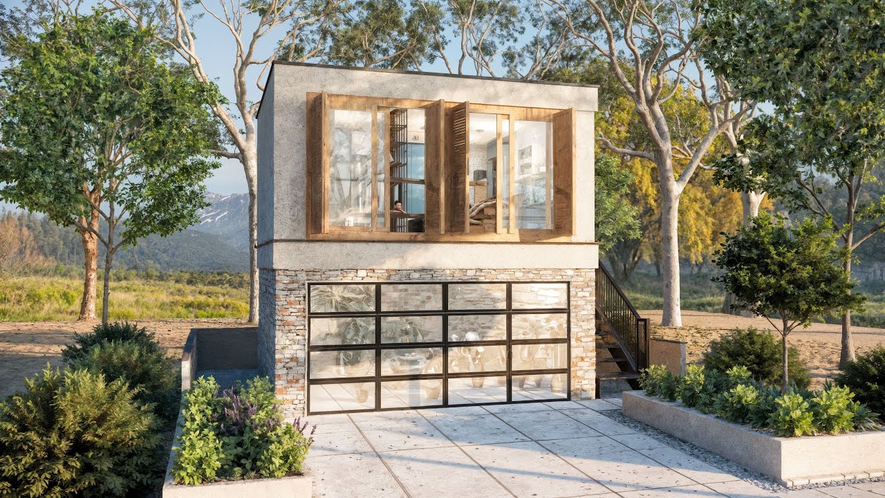 Smart & Stylish! 🏡 Modern 16'x20' (5x6m) Cottage Design with Garage ...