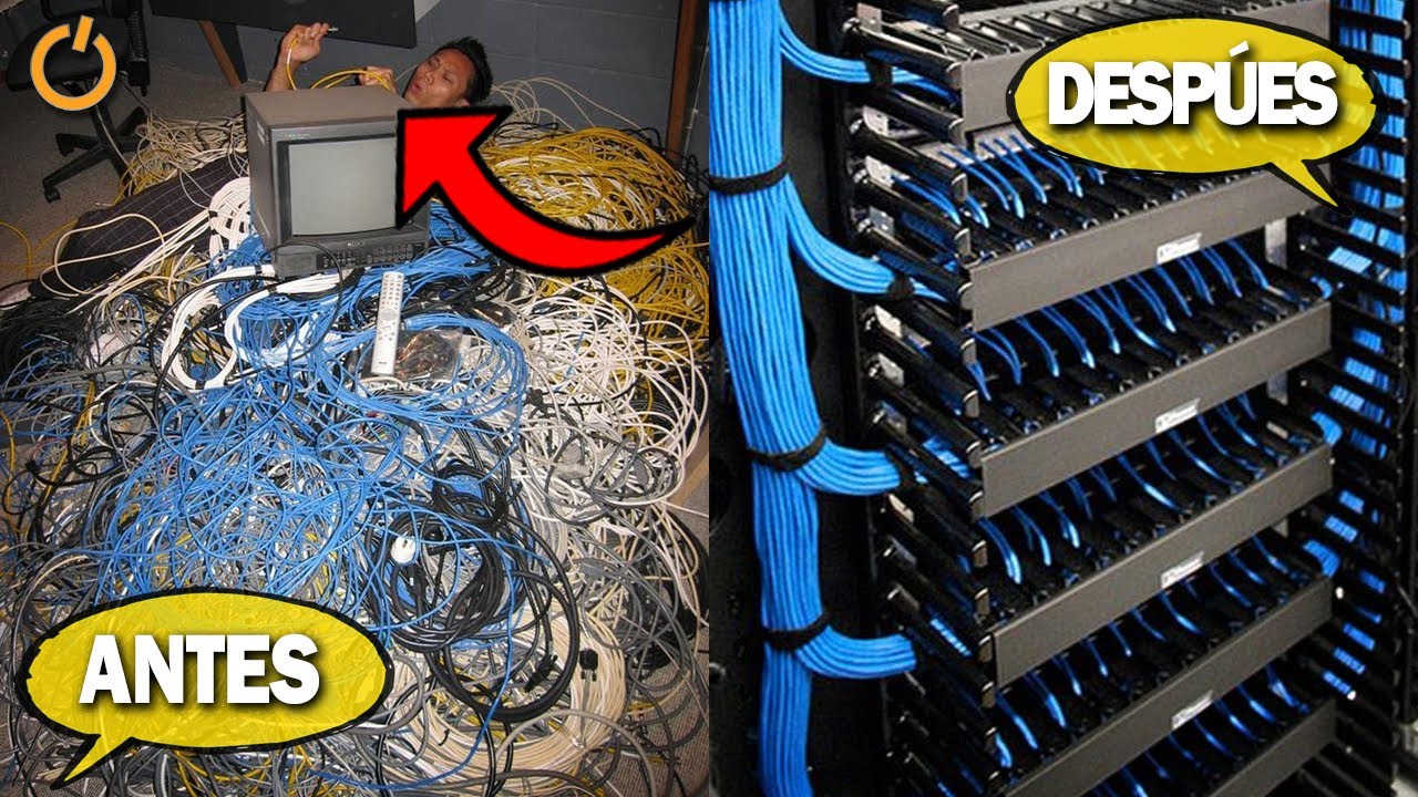 Así se ORDENAN un RACK comunicaciones | Antes Vs Después Cableado ...