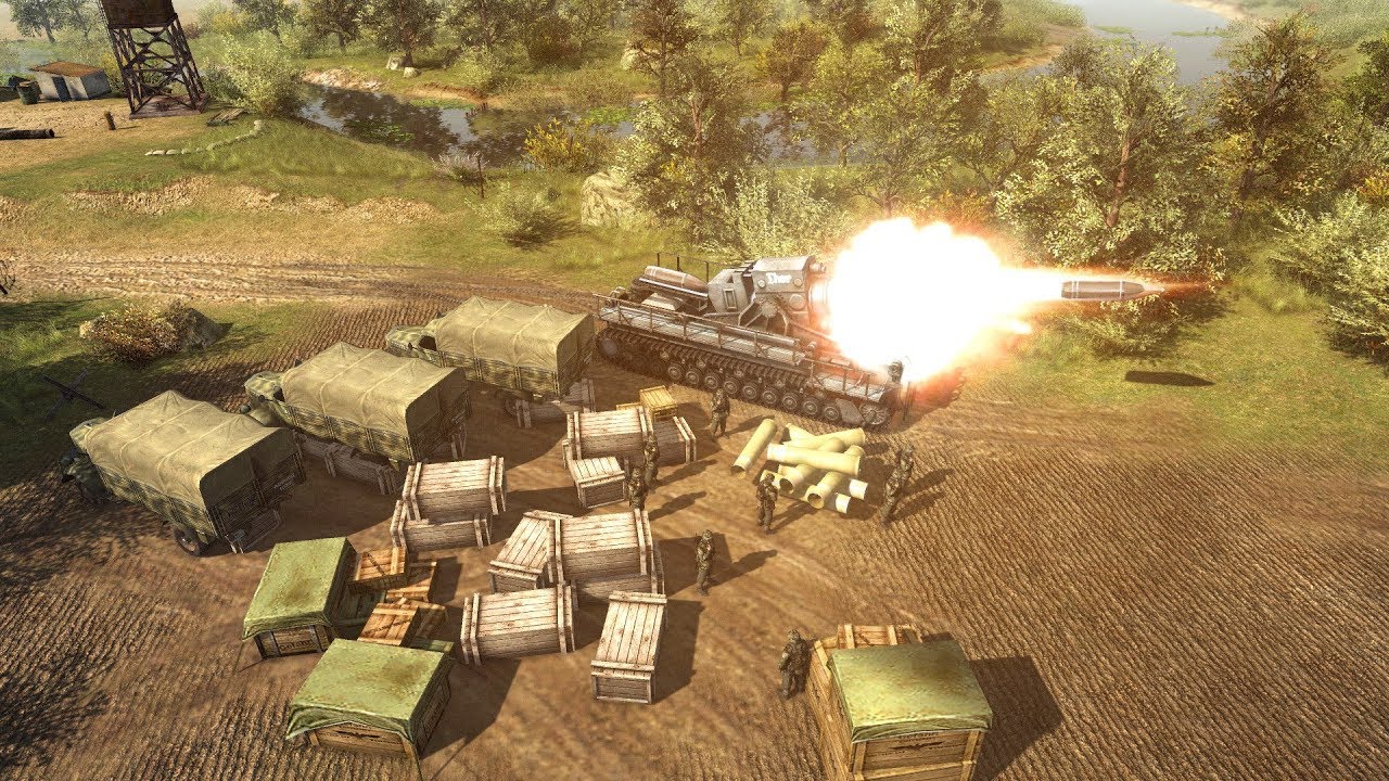 600mm Monster Siege Mortar In Action | Men of War: Assault Squad 2 ...