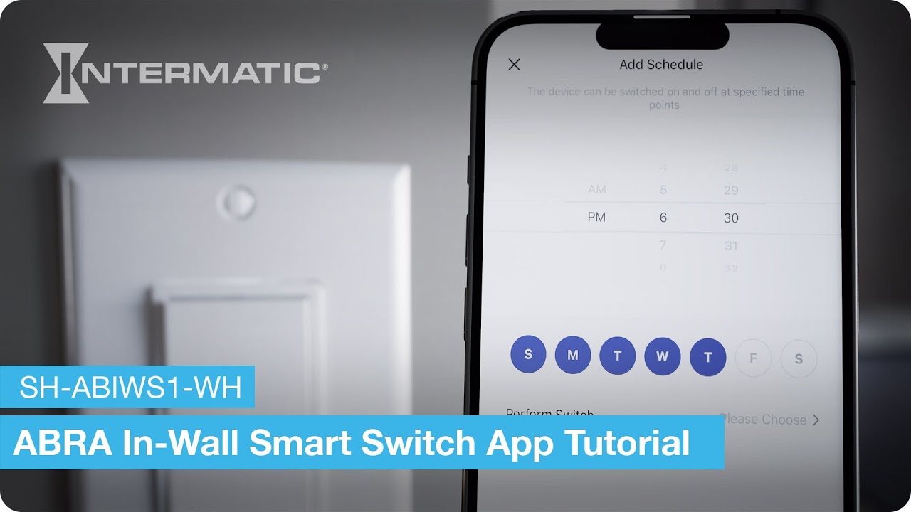 How to Set Up and Program the Intermatic ABRA In-Wall Smart Switch with the ABRA App - YouTube