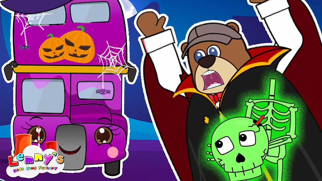 Spooky Bus and Five Skeletons | Halloween Songs for Kids - YouTube