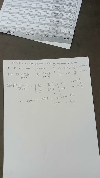 ## jacobian partial differentiation of implicit function - YouTube