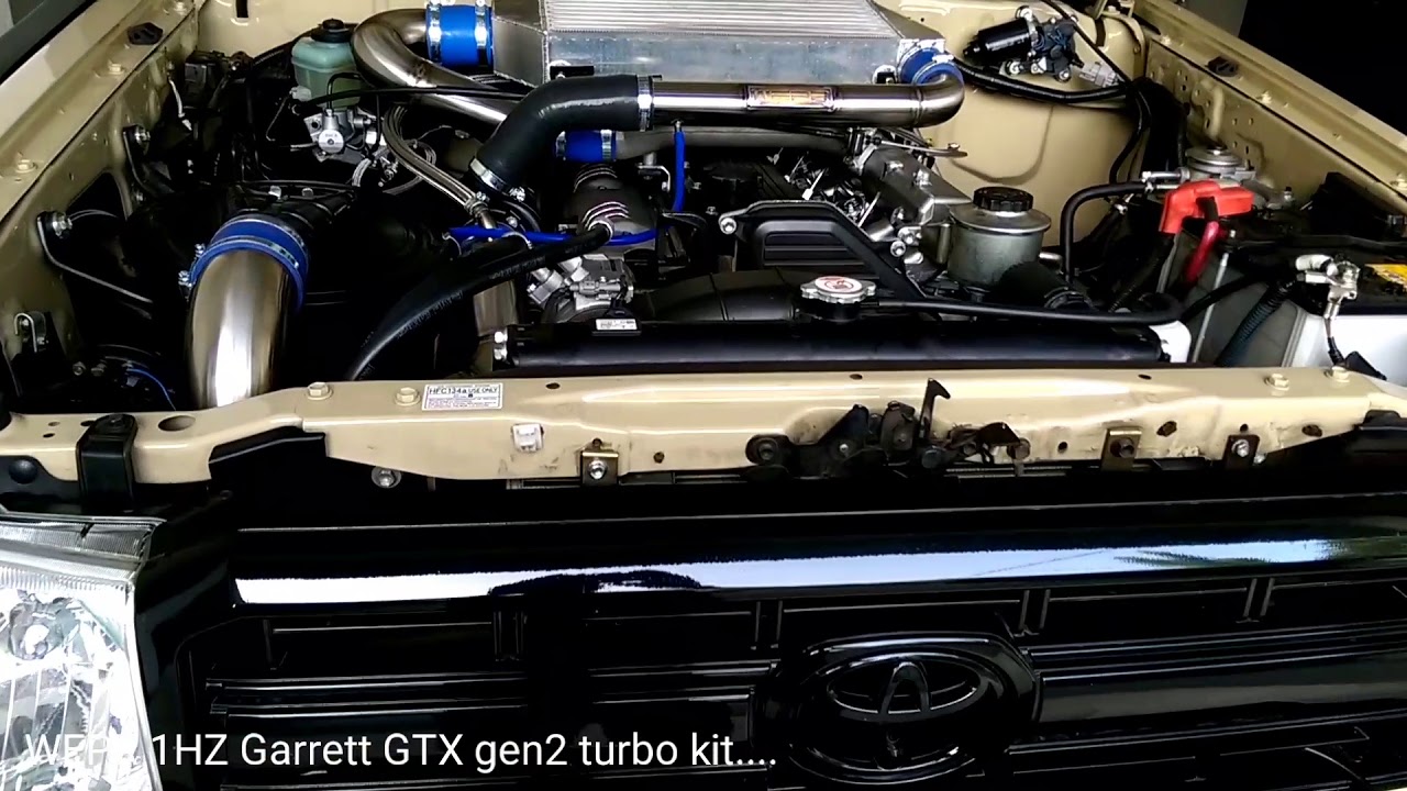 WEPR Land Cruise 1HZ turbo kit - YouTube