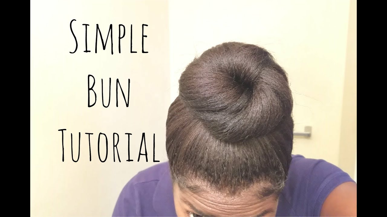 Quickest Bun Tutorial on Youtube | (no weave/bun former) - YouTube