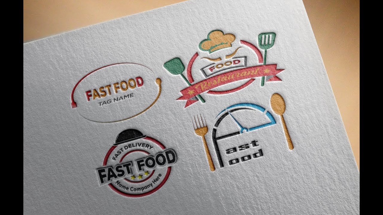 Fast Food & Restaurant Logo Design Tutorial in Adobe Illustrator - YouTube