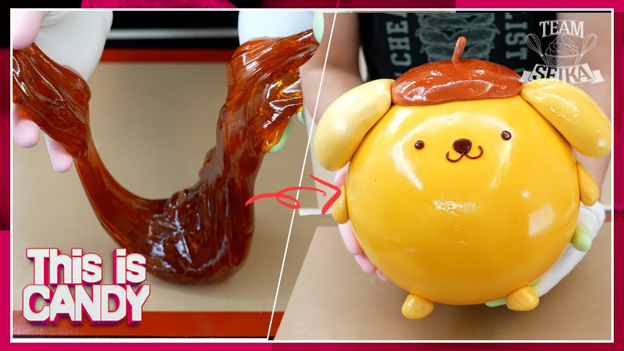 [ASMR] 슈가슬라임으로 산리오 폼폼푸린 사탕 만들어먹기 / Making Sanrio PomPomPurin candy with ...