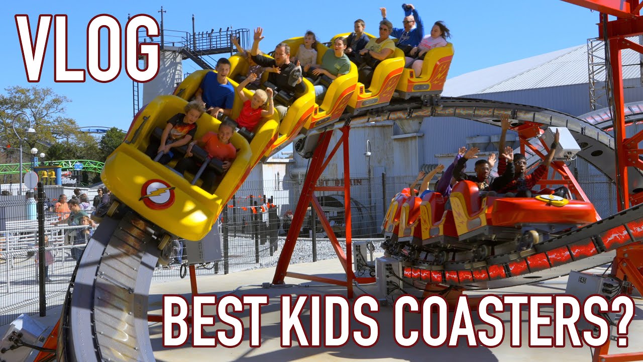 Meet the Exciting New Dueling Coasters at Six Flags Over Georgia! Kid Flash Opening Day Vlog ...