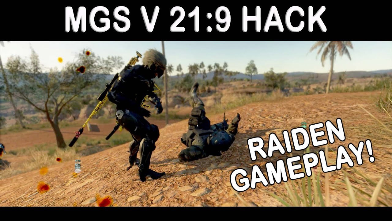 RAIDEN GAMEPLAY - MGS V ULTRAWIDE 21:9 MOD - YouTube
