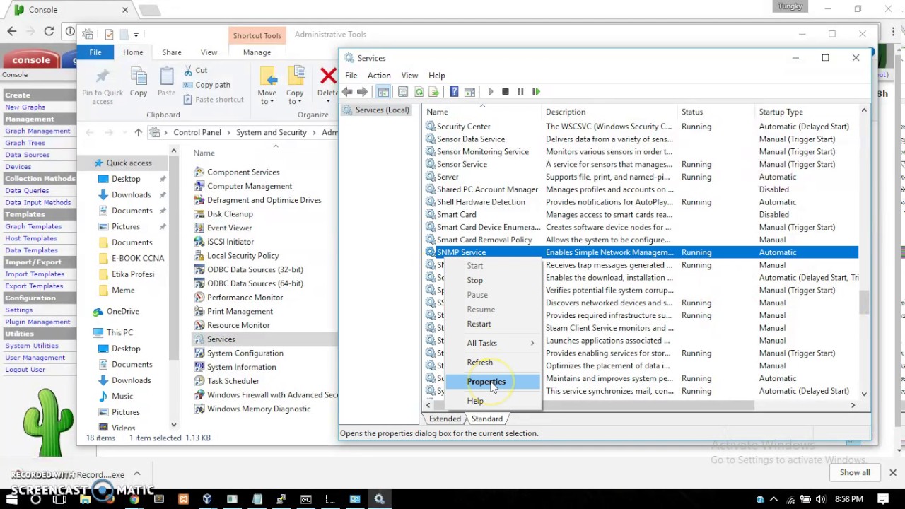 SNMP Monitoring Windows 10 dengan CACTI - YouTube