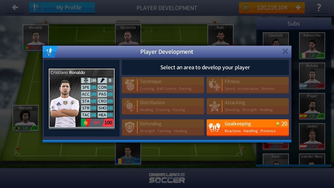 HACK LEVEL PLAYER DEVELOPMENT 100% POWER DREAM LEAGUE SOCCER WORKING ...