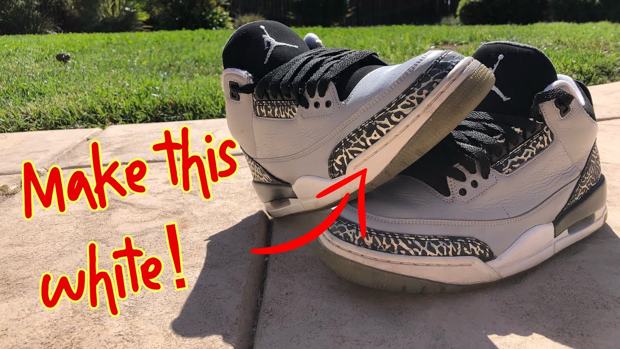 YELLOWING MIDSOLE RESTORATION | HOW TO WHITEN TOE CAPS - YouTube