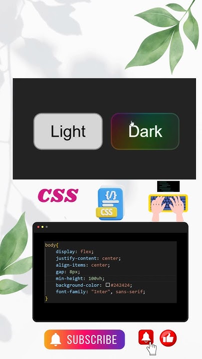 Create Stylish Buttons in HTML | Light & Dark Mode #coding #html - YouTube