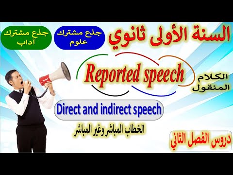 1AS- English: Reported Speech (Direct and indirect speech) السنة الأولى ...