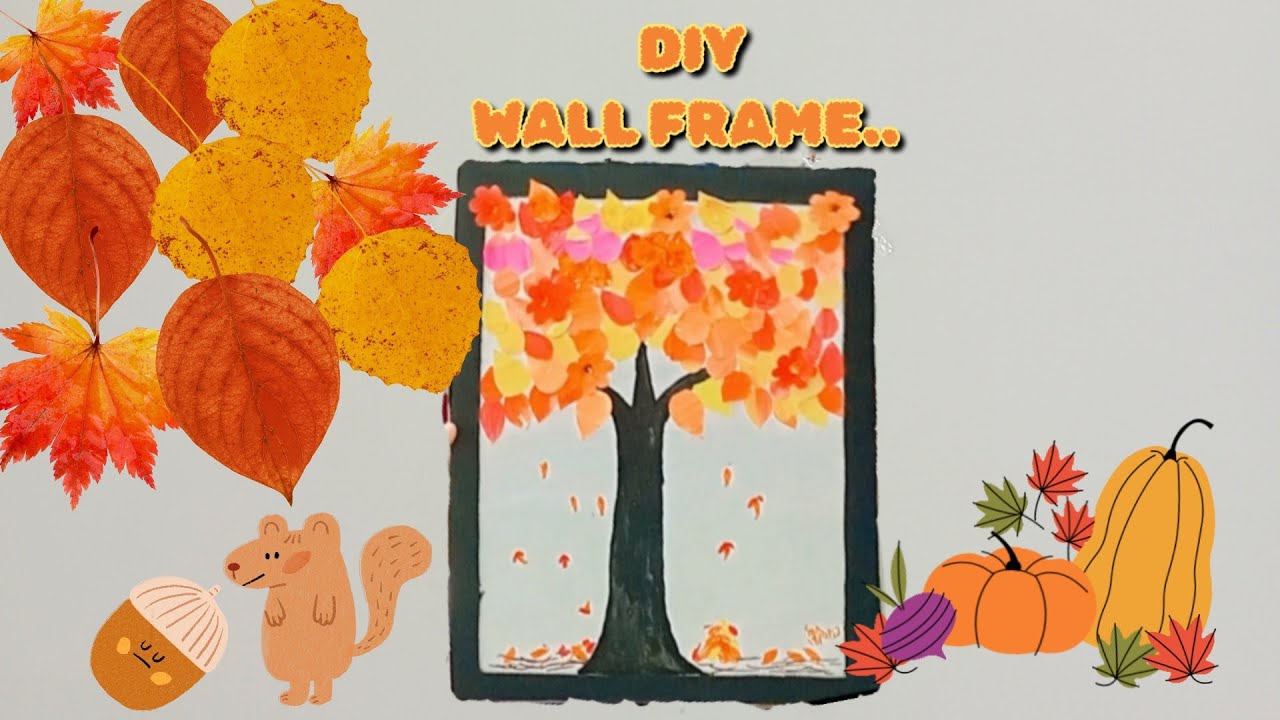 "DIY" How to make an Amazing & easy wall frame|| paper crafts|| wall ...