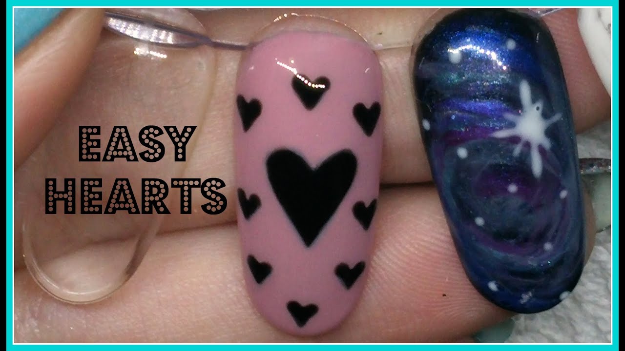 How to | Easy Hearts | Gel Polish - YouTube