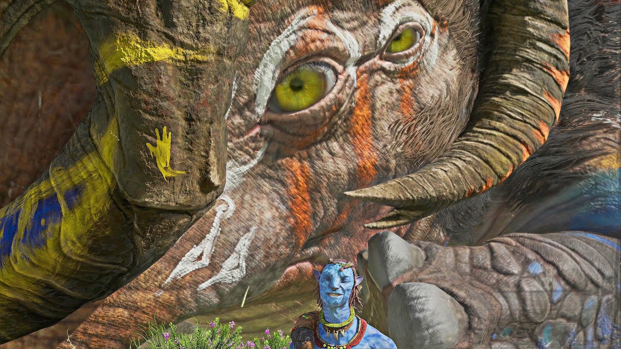 Feeding a Giant Zakru Elephant in Avatar: Frontiers of Pandora - YouTube