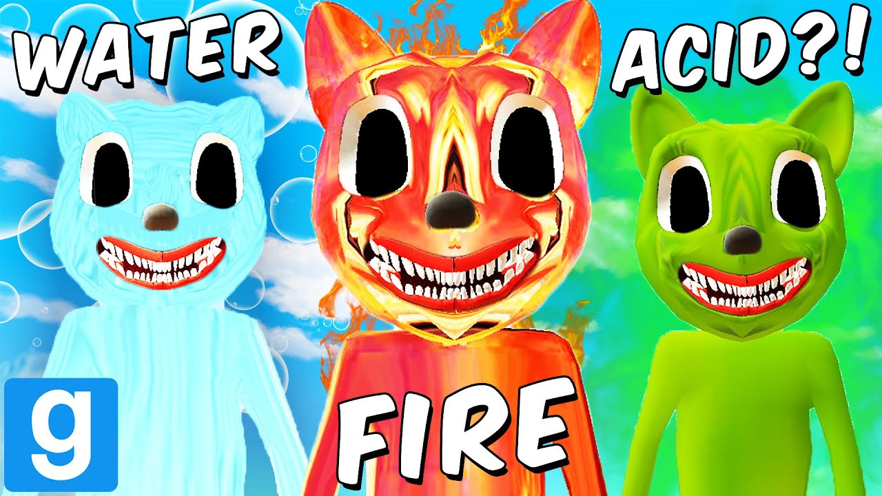 ELEMENTAL CARTOON CATS?! (Garry's Mod Sandbox) - YouTube