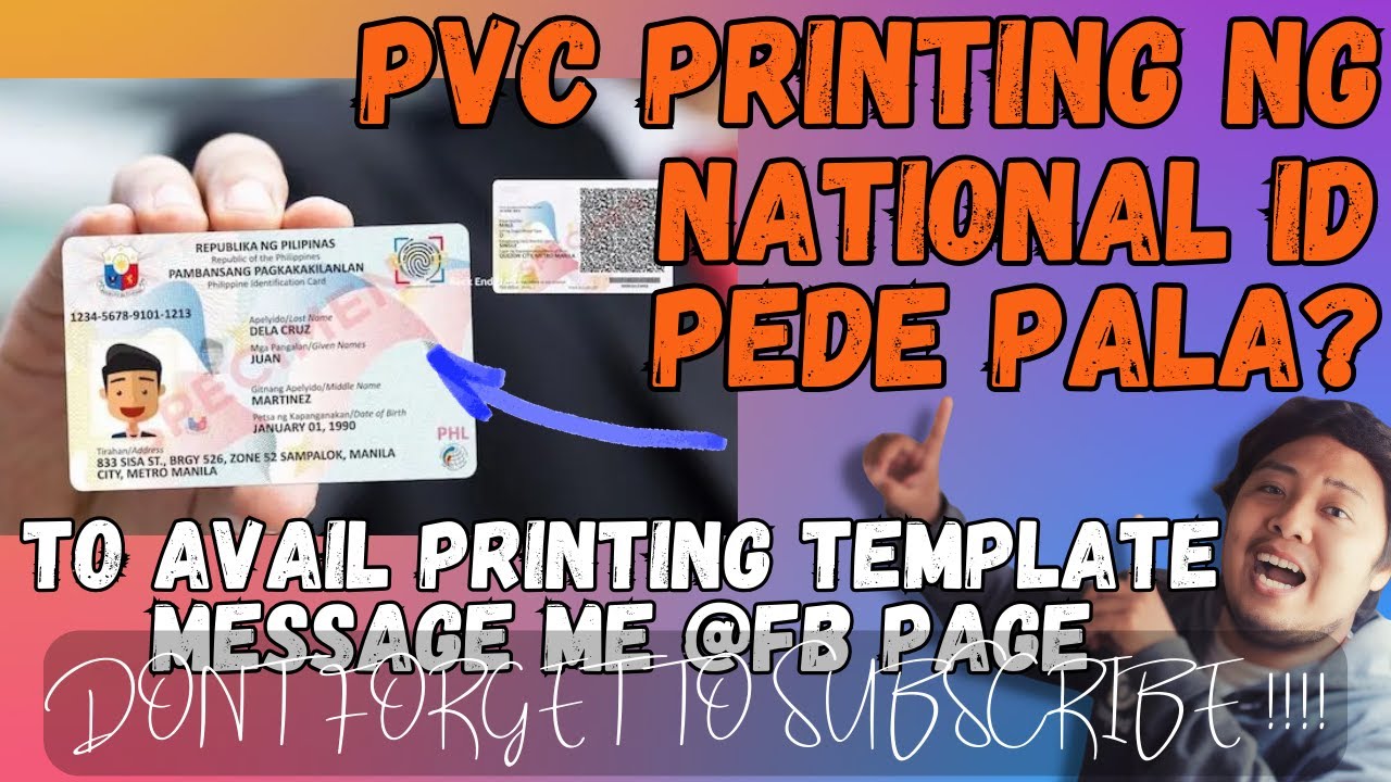 DIGITAL NATIONAL ID PEDE PALA I PRINT SA PVC ? | ADDITIONAL INCOME OH ...