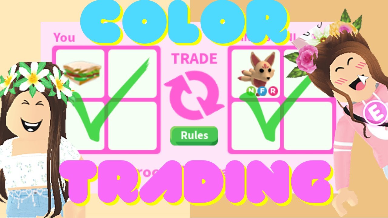 ONE COLOR TRADING CHALLENGE in ADOPT ME| Roblox - YouTube