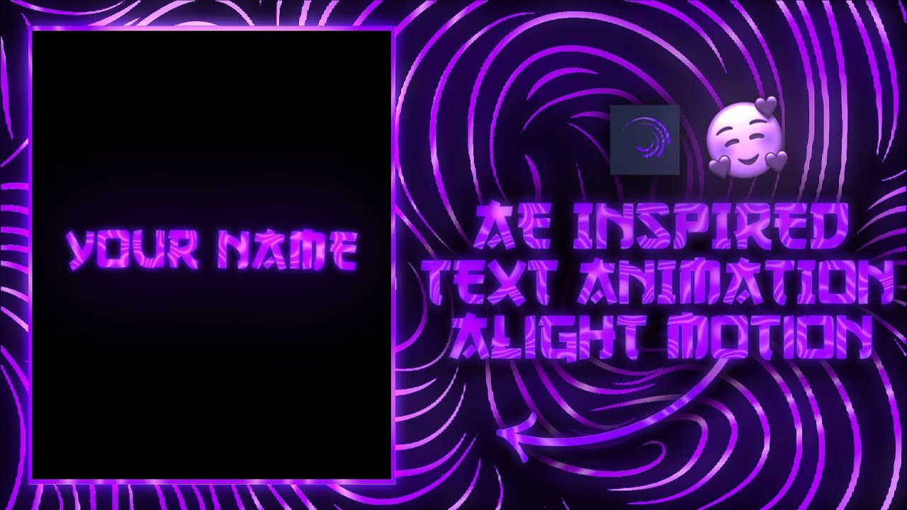 AE INSPIRED TEXT ANIMATION \ - Alight motion tutorial 💟💜 - YouTube