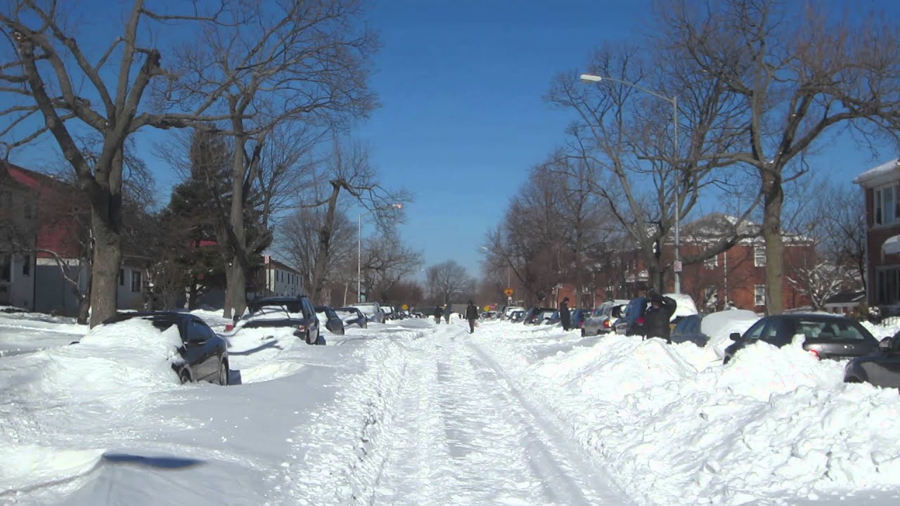 Unplowed Street in New York City (Queens) - Winter Storm Jonas (2016 ...