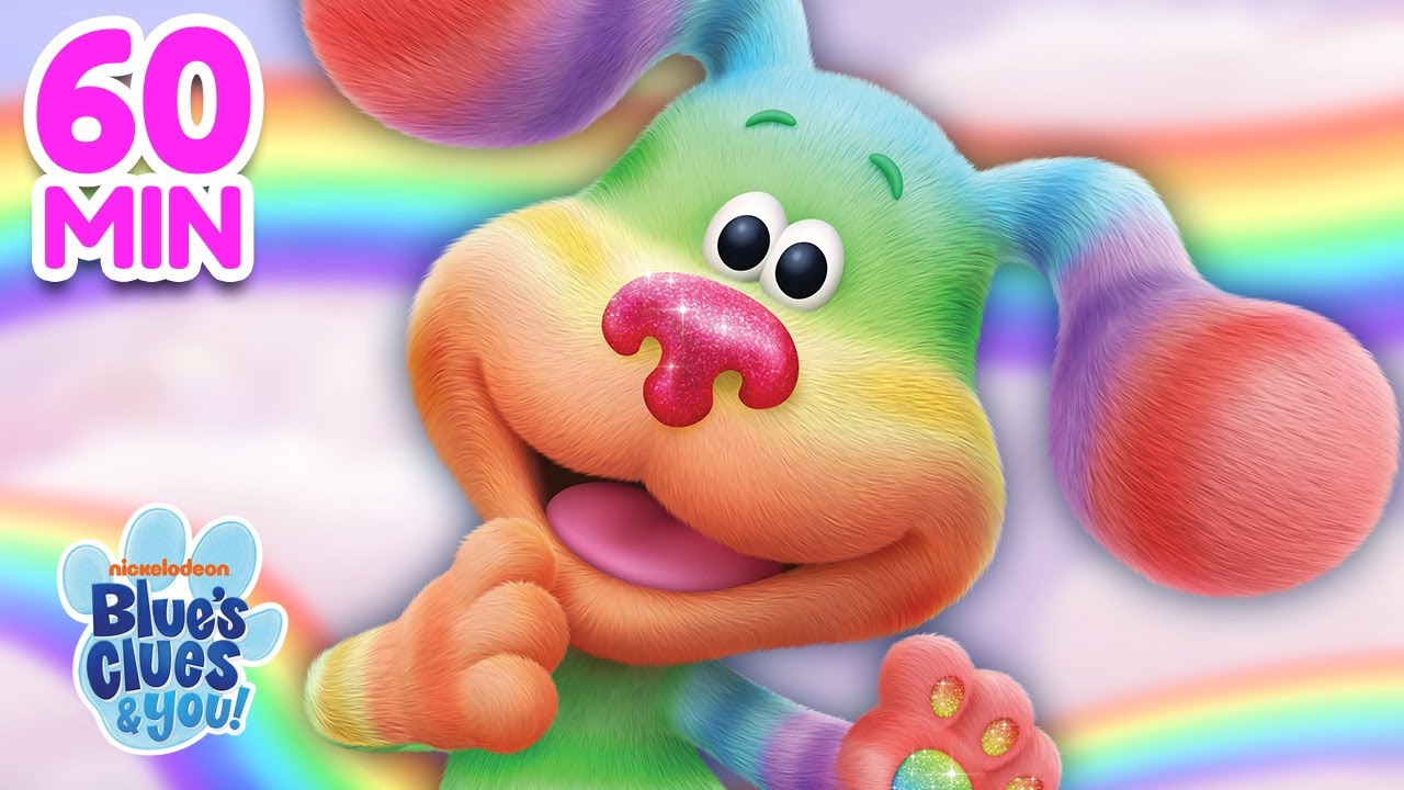 Blue Skidoos with Rainbow Puppy! 🌈 Games & Songs | 1 Hour | Blue's ...