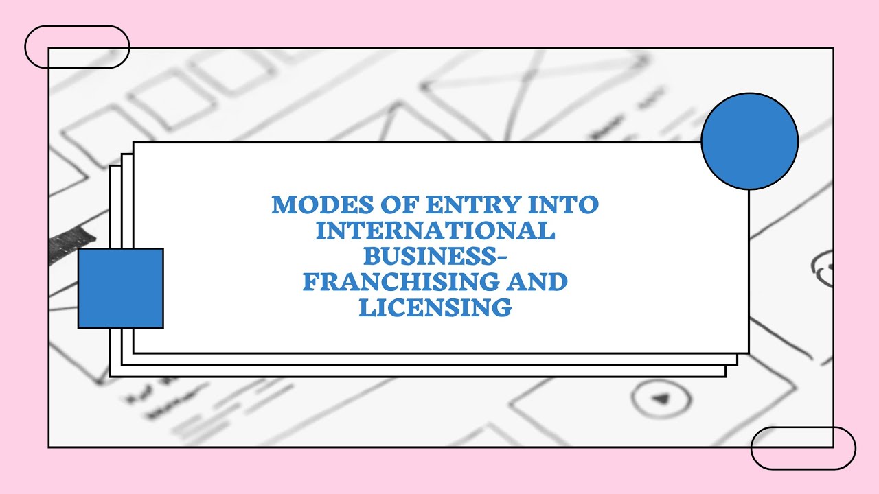 B.Com (P)- modes of entry into International Business- Franchising and ...