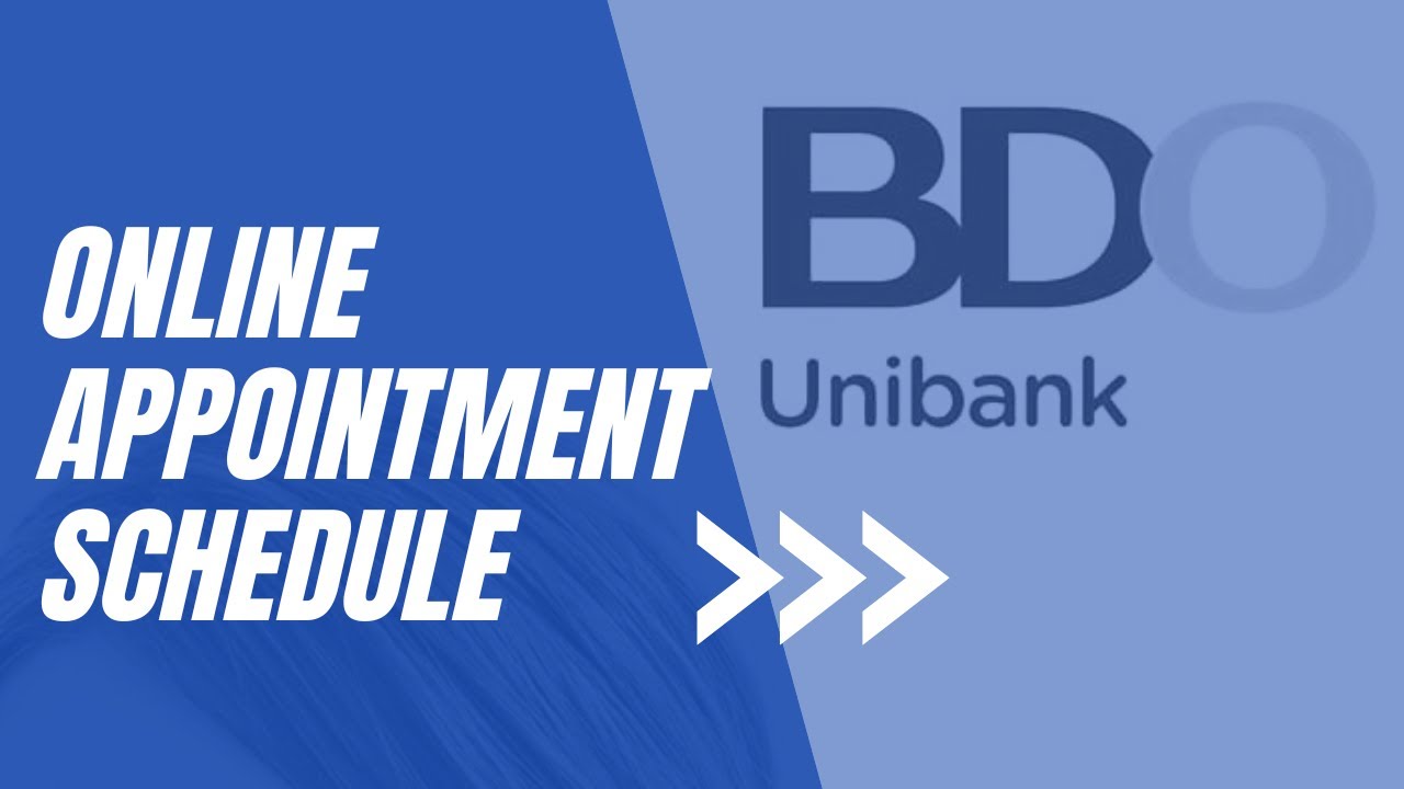 How to set an appointment online in BDO - YouTube
