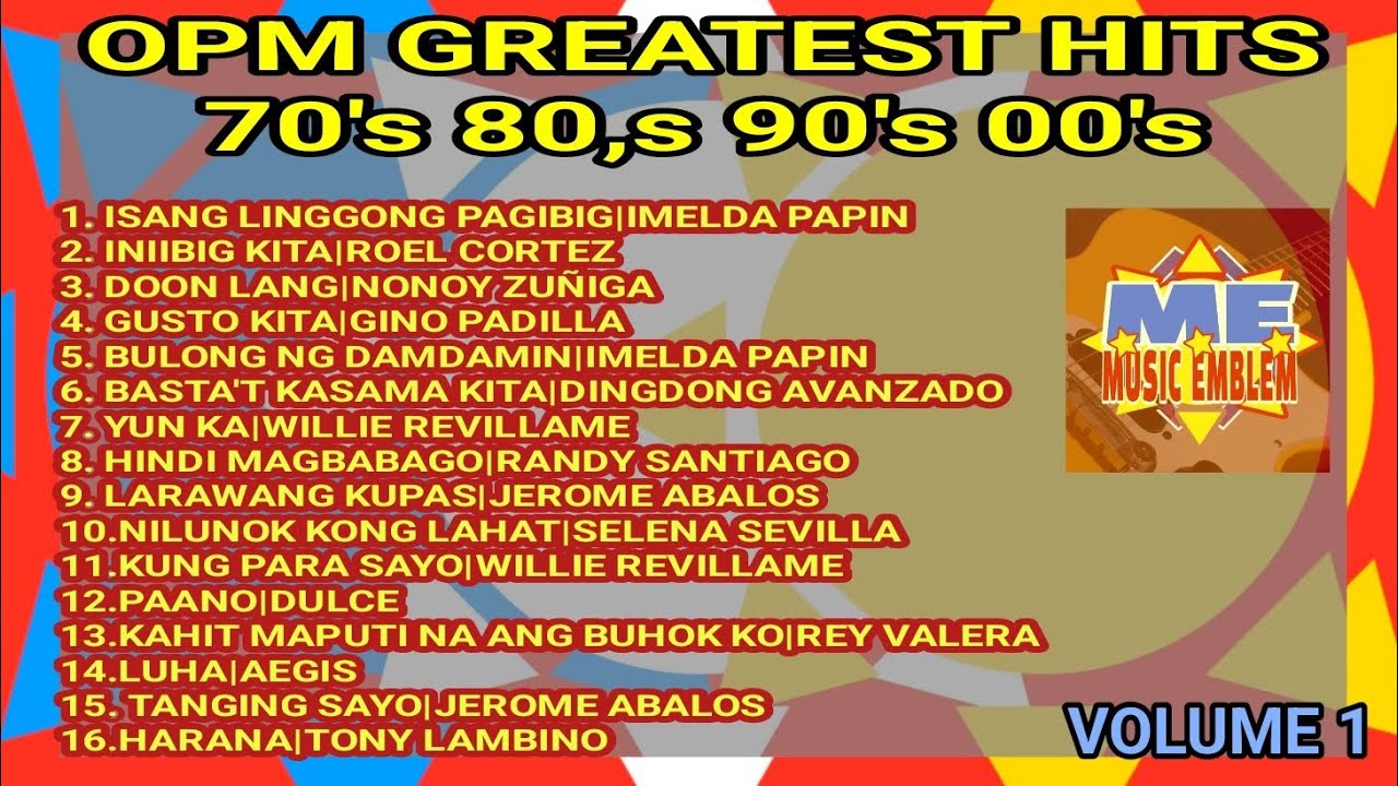 2024 OPM Greatest Hits 70's 80's 90's 00's cover by Music Emblem - YouTube