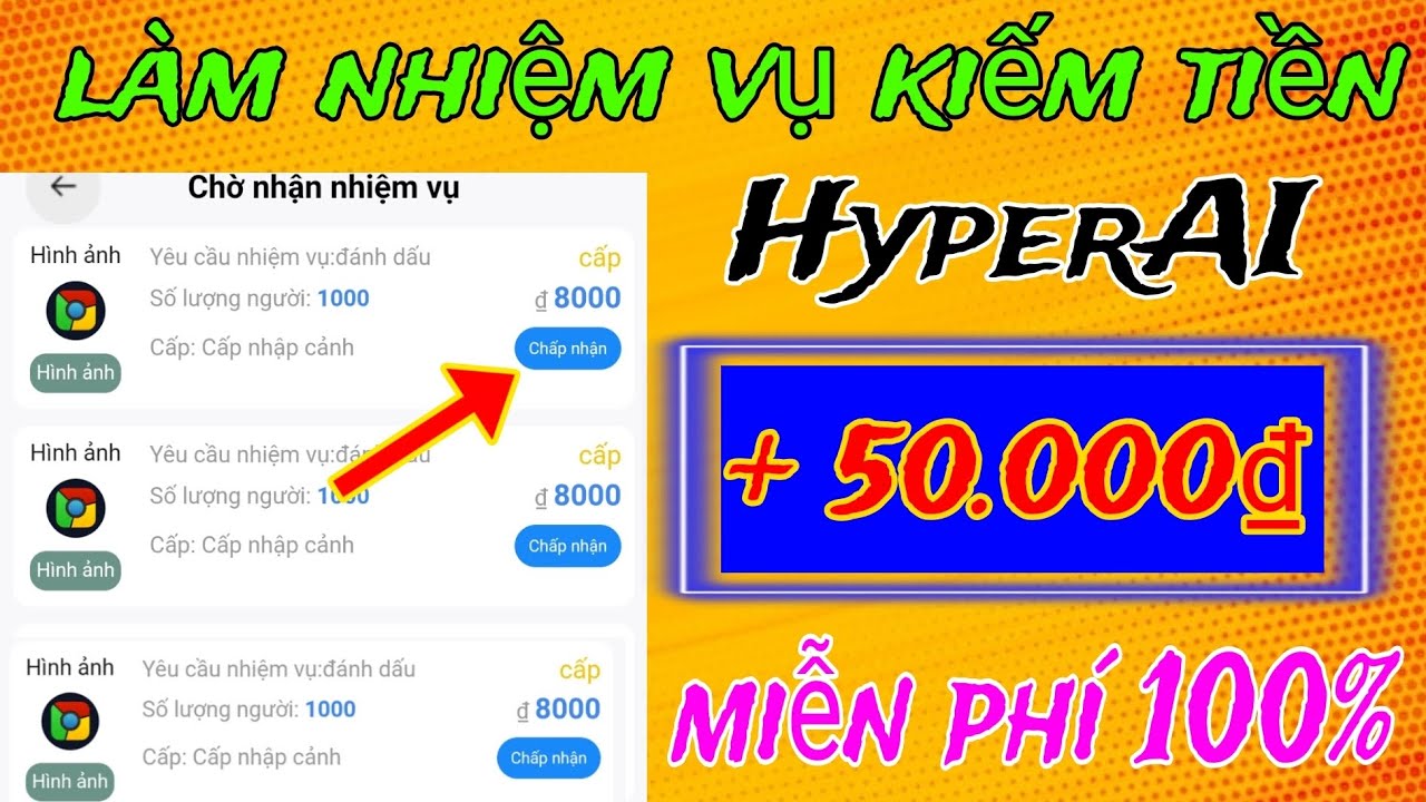 App làm nhiệm vụ HyperAI quá uy tín, Đã rút thành công 50k hoàn toàn miễn phí - YouTube