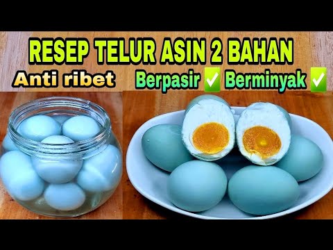 CARA BIKIN TELUR ASIN 2 BAHAN |  BERMINYAK DAN  BERPASIR  | PALING SIMPEL GAK PAKE RIBET