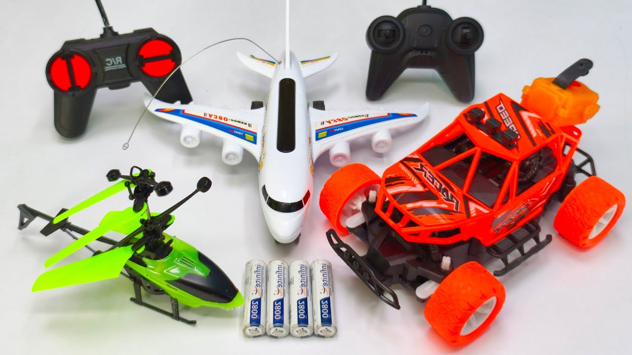 Radio Control Airbus A380 and Remote Control Racing Rc Car Unboxing ...