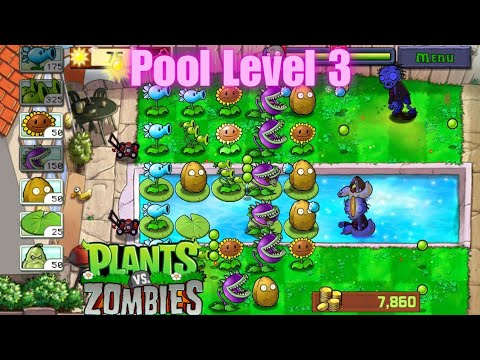 Plants Vs Zombies - (Pool) Level 3 - Mobile Gameplay - YouTube