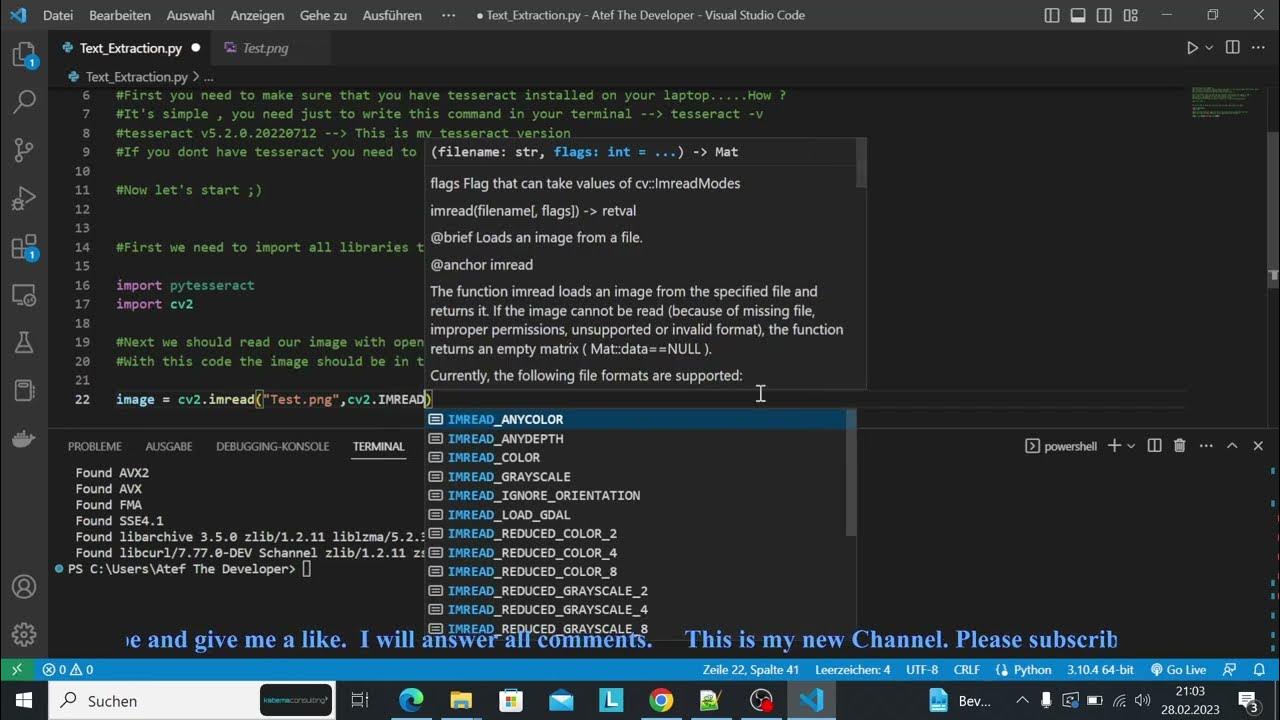 Extract Text Using Tesseract Youtube