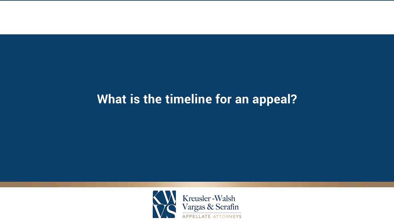 What is the timeline for an appeal? - YouTube