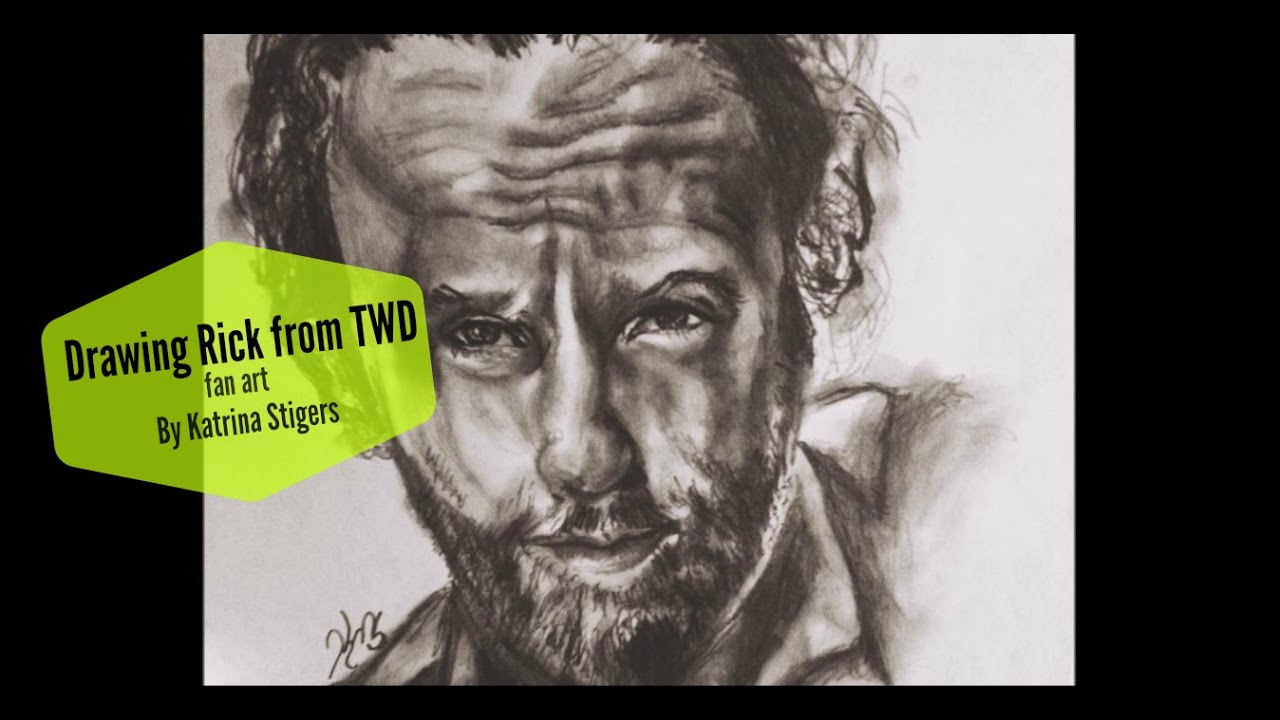 Drawing Rick from TWD - YouTube