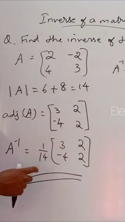Inverse of a 2x2 Matrix - YouTube